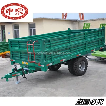 5 Ton Single Axle 4 Wheel Tractor Farm Trailer - Buy 4 Wheel Utility ...