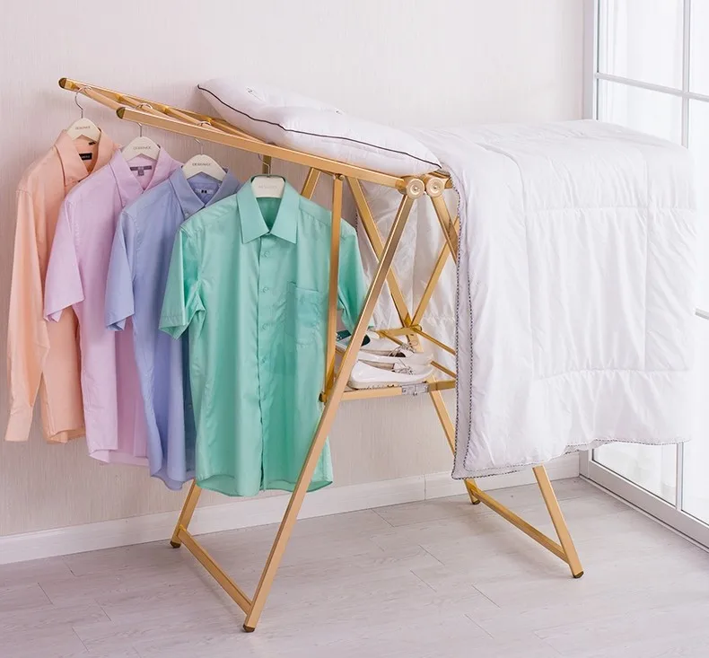 Double Folding Multi-Function Clothes Hanger - Aluminum Alloy Folding ...