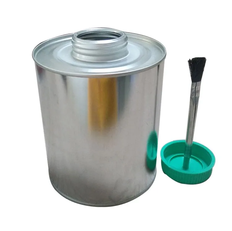 947ml 32oz Round Empty Metal Tin Cans With Brush For Pvc Solvent Cement ...