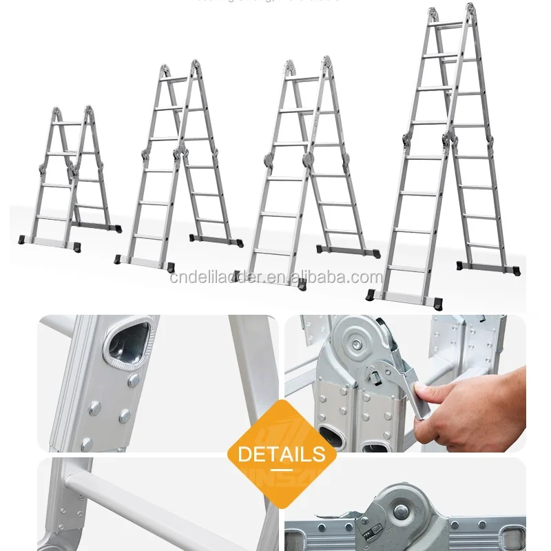 4x4 Multi Purpose Aluminium Ladder EN131 - 300 Lbs Capacity