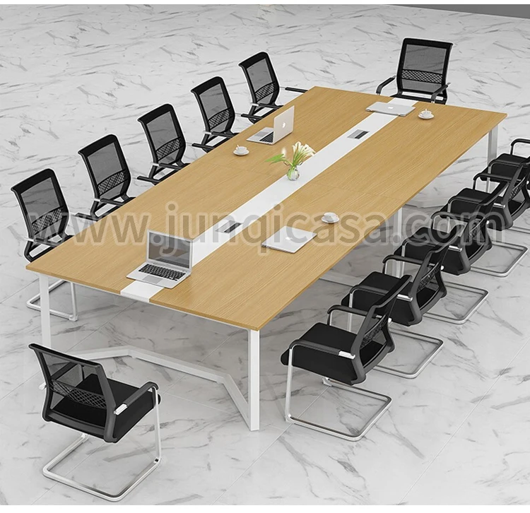 Furnitur Kantor Meja Kayu Persegi Panjang,10 Dudukan Meja Rapat ...
