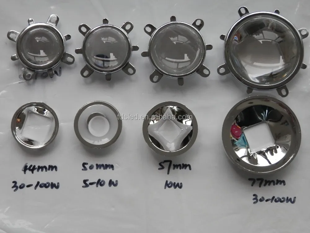 10w 20w 30w 40w 50w 100w W Led Dome Lens 50mm With Reflector In 60 ...