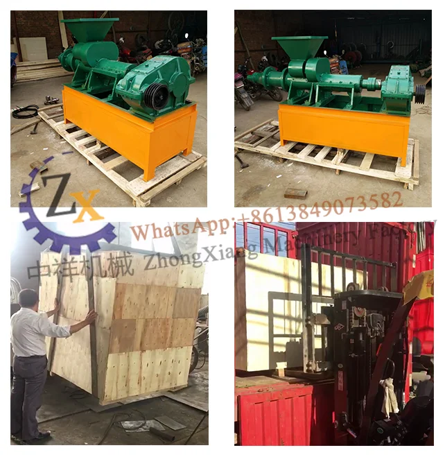 Coconut Shell Charcoal Briquettes Extruder Making Machine Charcoal ...