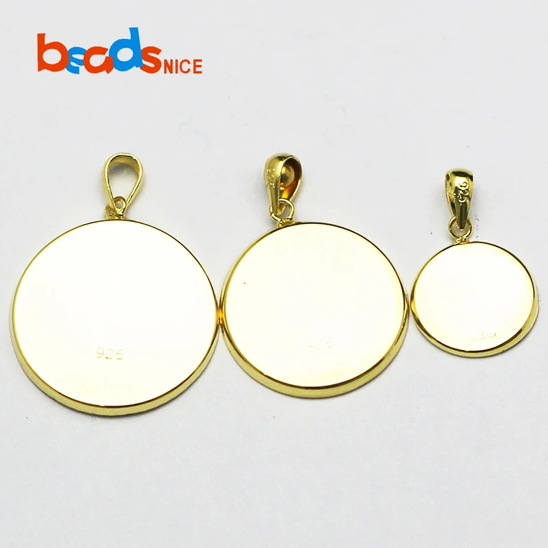 Beadsnice Pendant Blanks Bezel With Bail Solid Sterling Silver Bezel ...