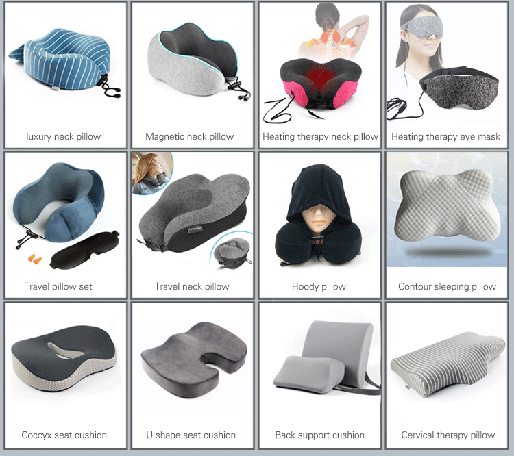 Perfect for Home and Travel U shape Travel Rest Hooded Neck Pillow from ...