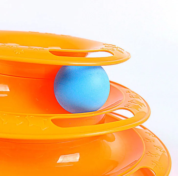 Roller Cat Toy 3-level Tower Ball & Track Cat Play Tower Of Tracks Cat ...