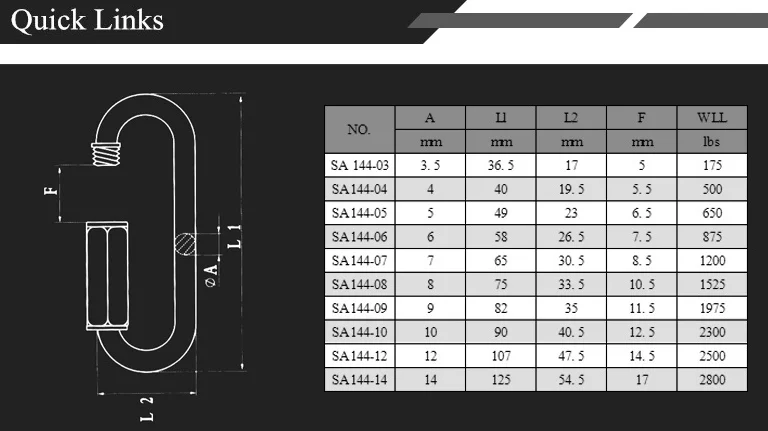 Stainless Steel Threaded Long Quicklink - Buy Quicklink,Long Quick Link ...