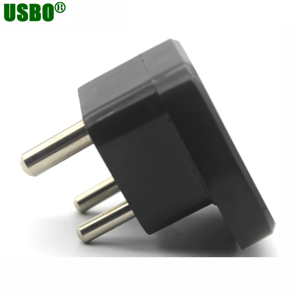 Universal 3 Round Pin Travel Plug Adapter For South Africa India Russia ...
