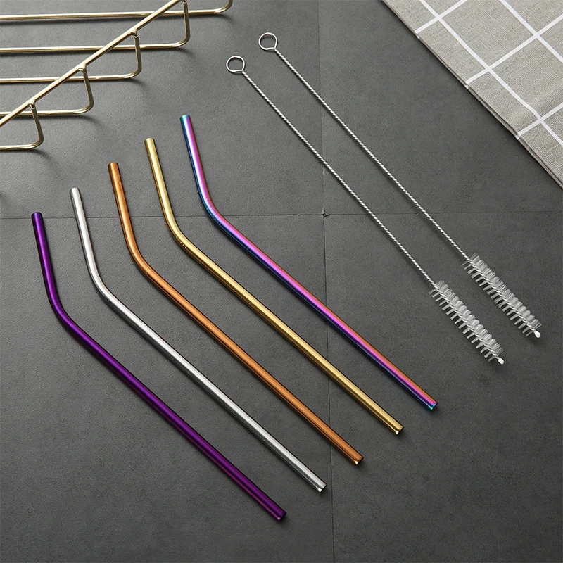 Drinking Straws Stainless Steel Straw Pipes Metal Drinking Straws With ...
