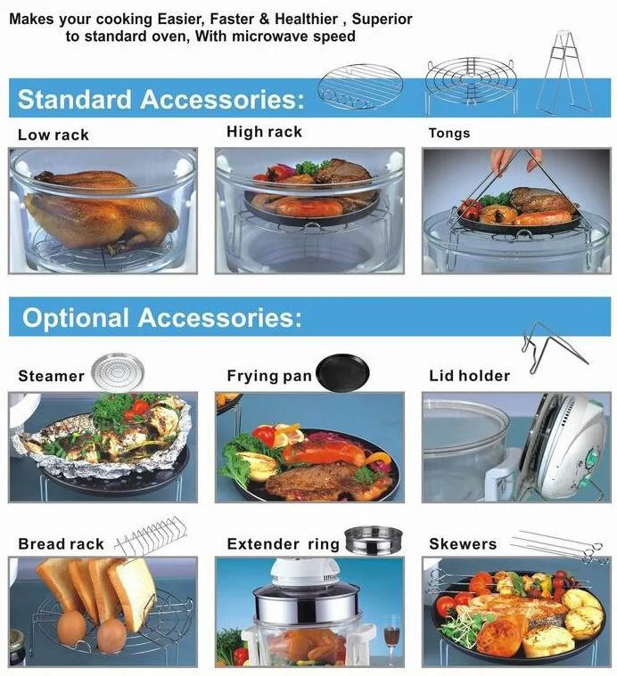 Electrical Round Oven - Fast Cook Halogen Oven with 7L Capacity