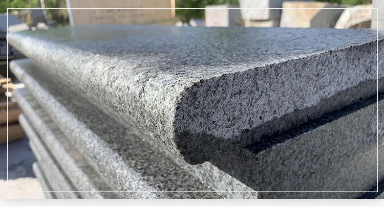 Samistone G684 Bullnose Black Granite Pool Coping Stones