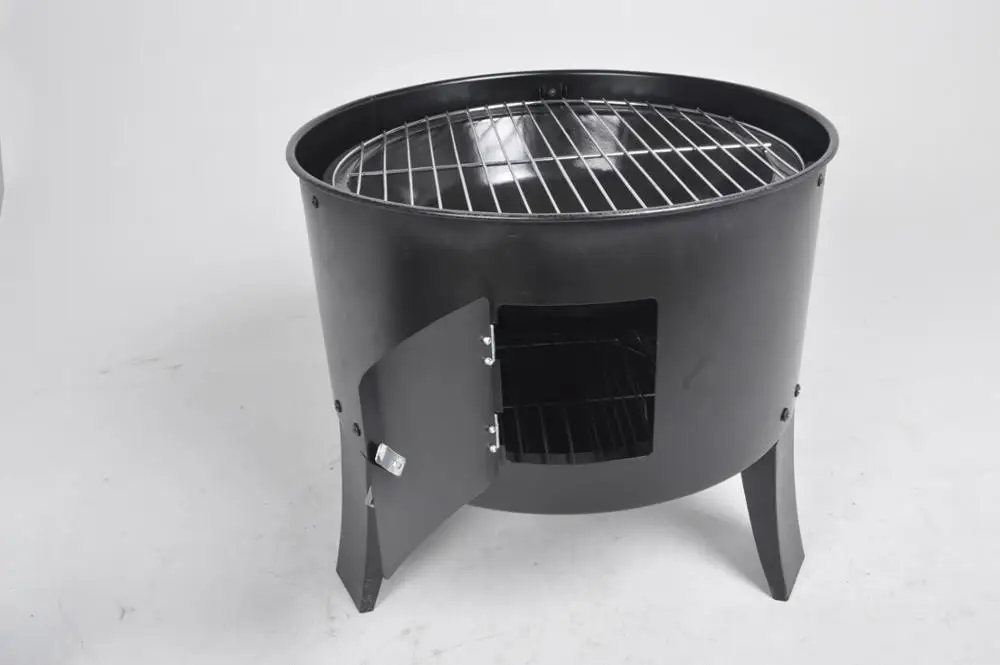 16" 16 Inch Barbecue Vertical Bbq 2 In 1 Grill Charcoal Barrel Smoker ...