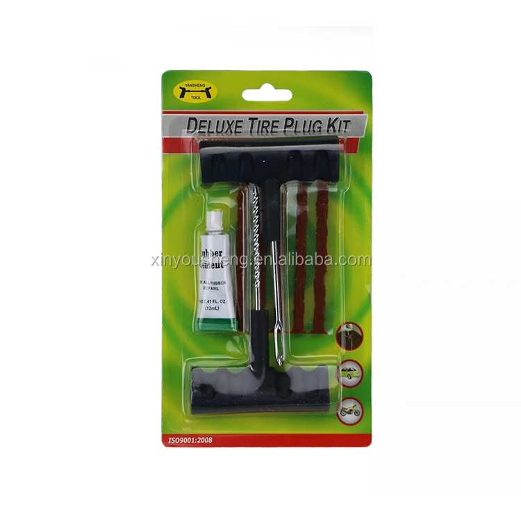 Quality Heavy Duty Tire Repair Kit Set To Plug Flat And Punctured Tires ...