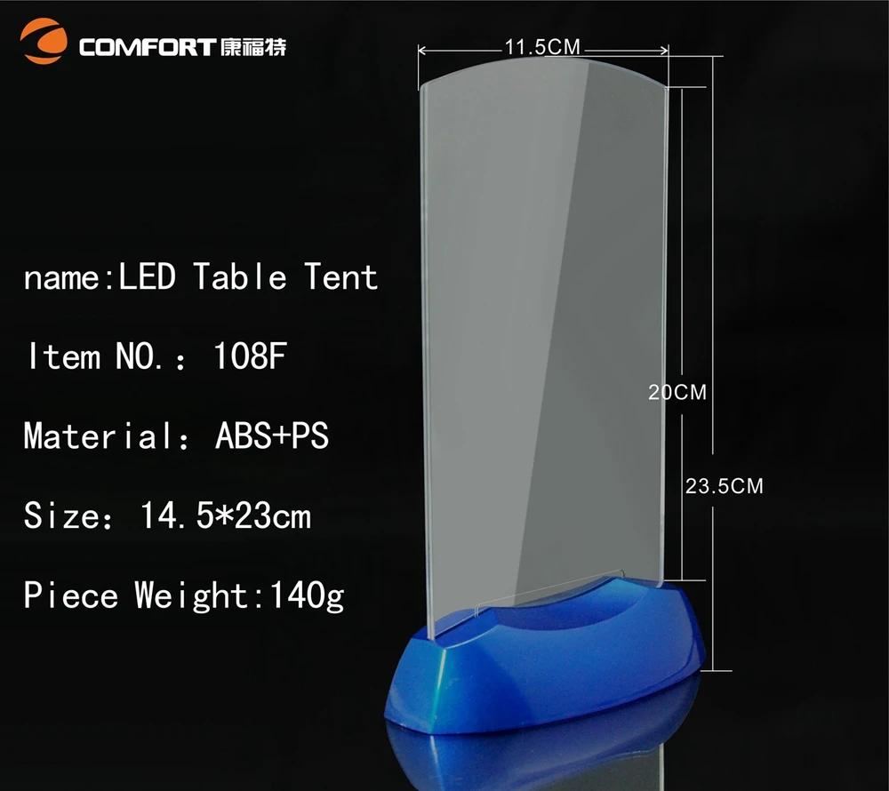 2017 Light Up Menu Stand Led Table Tent Sign - Buy Light Up Menu Stand ...