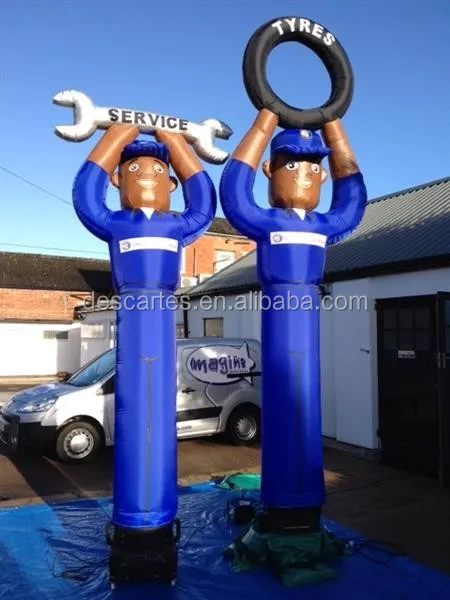 Promotional Inflatable Sky Guy Mechanic Tyre Men For Publicity Events ...