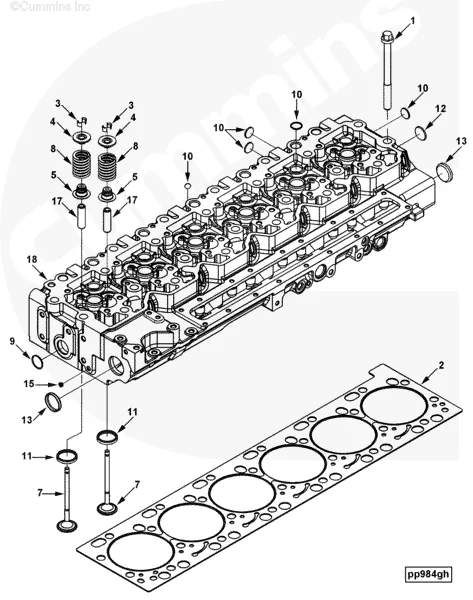 Isle QSL Cylinder Head 5339588 4942138 4929520 - Reliable Performance
