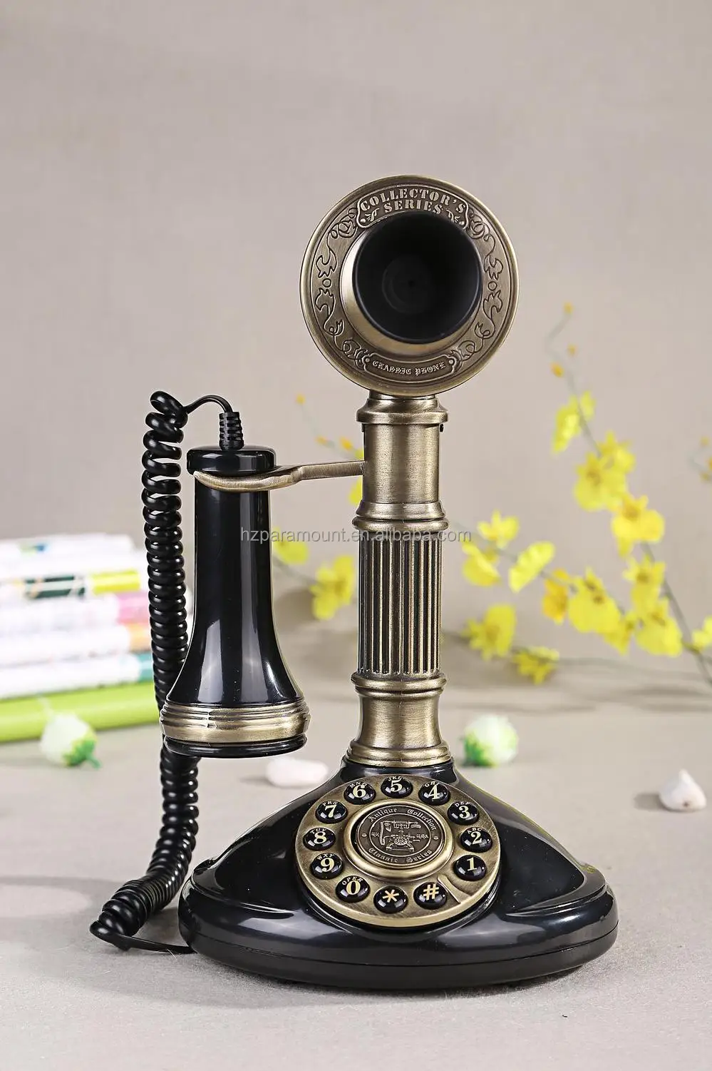 Vintage Telephone 1897 The Roman Column Push Button Retro Landline ...