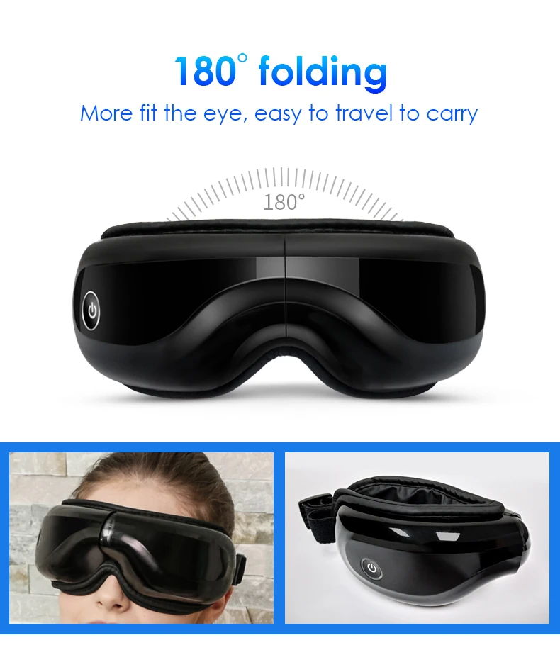 Eye Massager Cordless Electric Eye Mask Massage With Heat Vibration Air ...