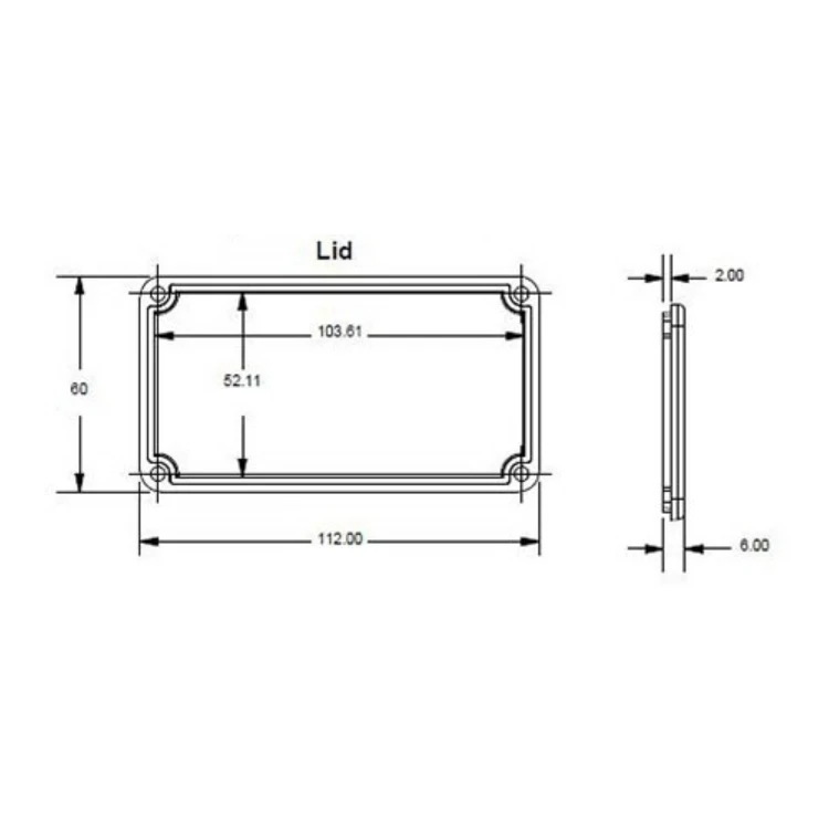 1590C Aluminum Guitar Effect Pedal Enclosure - Durable &IP54 Protected