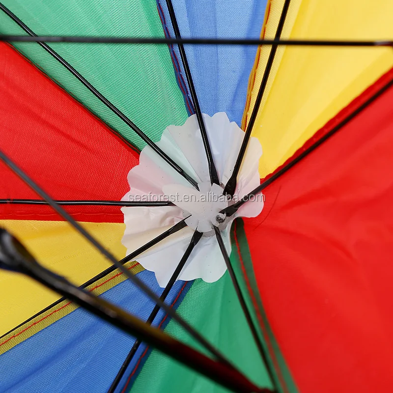China Outdoor Small Rainbow Head Umbrella,Mini Umbrella Hat,Sunshade ...
