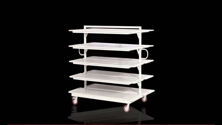 Heavy Duty Warehouse Steel Plate Single-side Fabric Relaxation Trolley ...