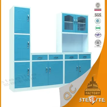 Steel Metal Kitchen Cupboard,Flat Pack Kitchen Cabinet,Modular Metal ...