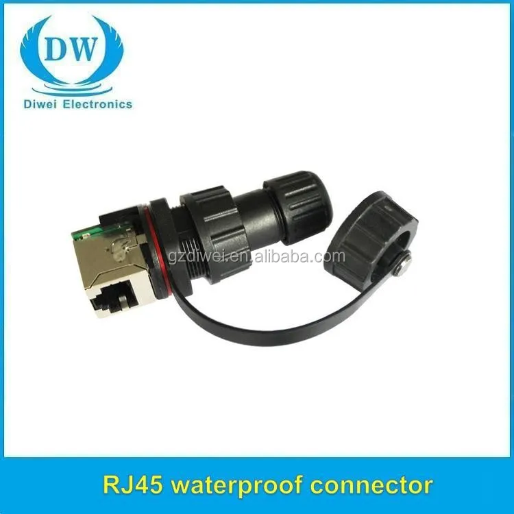 Waterproof Rj45 Connector Ethernet Cable Rj45 Solder Plug Ip68 Front ...