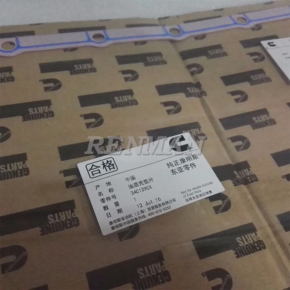 ISM11 QSM11 Pieza de motor Cummins Junta de cárter de aceite 3819980 ...