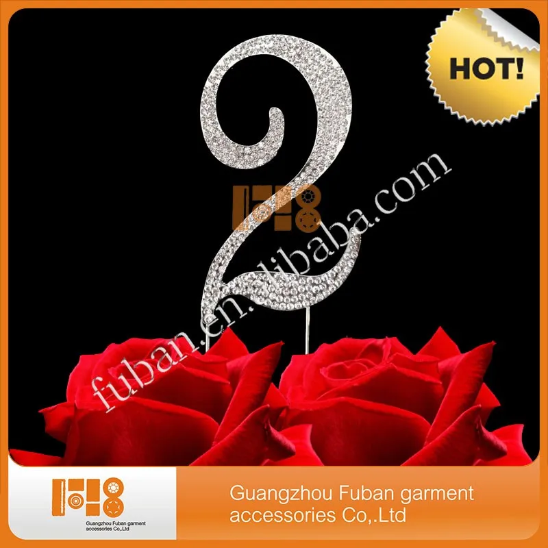 Single Number 1 2 3 4 5 6 7 8 9 Rose Gold Plated Crystal Rhinestone ...