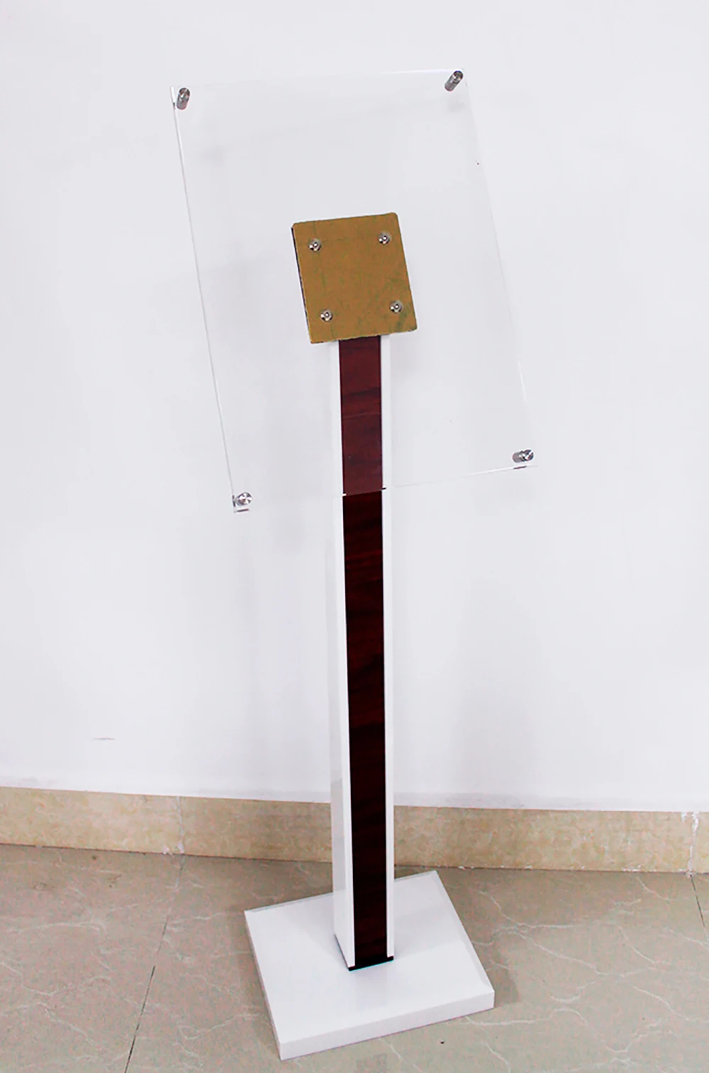 Free Standing Transparent Acrylic Floor Display Stand Advertising ...