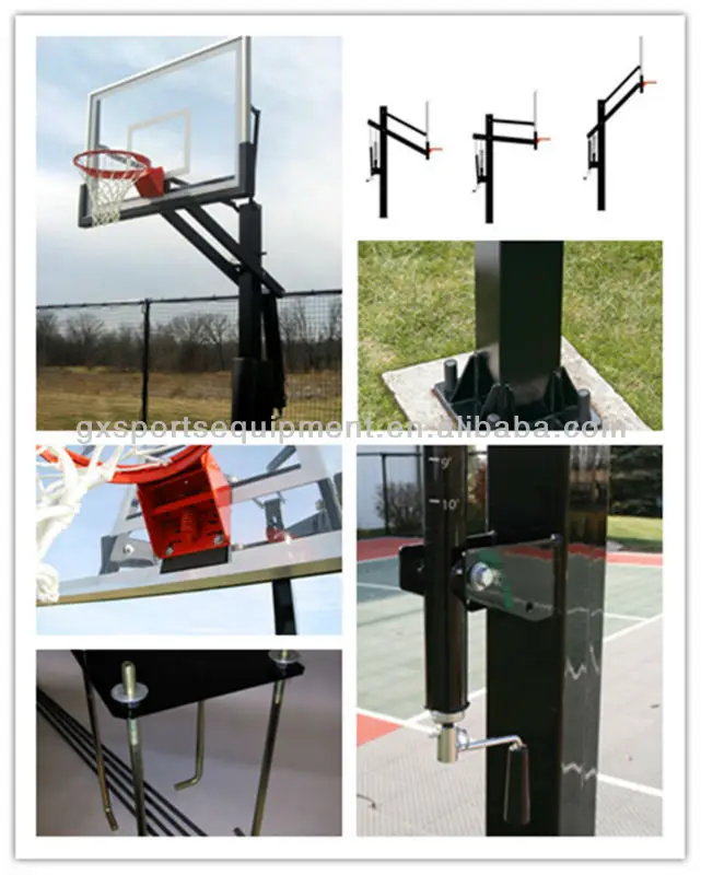 Home Court Inground Adjustable Basketball Hoops/stand - Buy Basketball ...