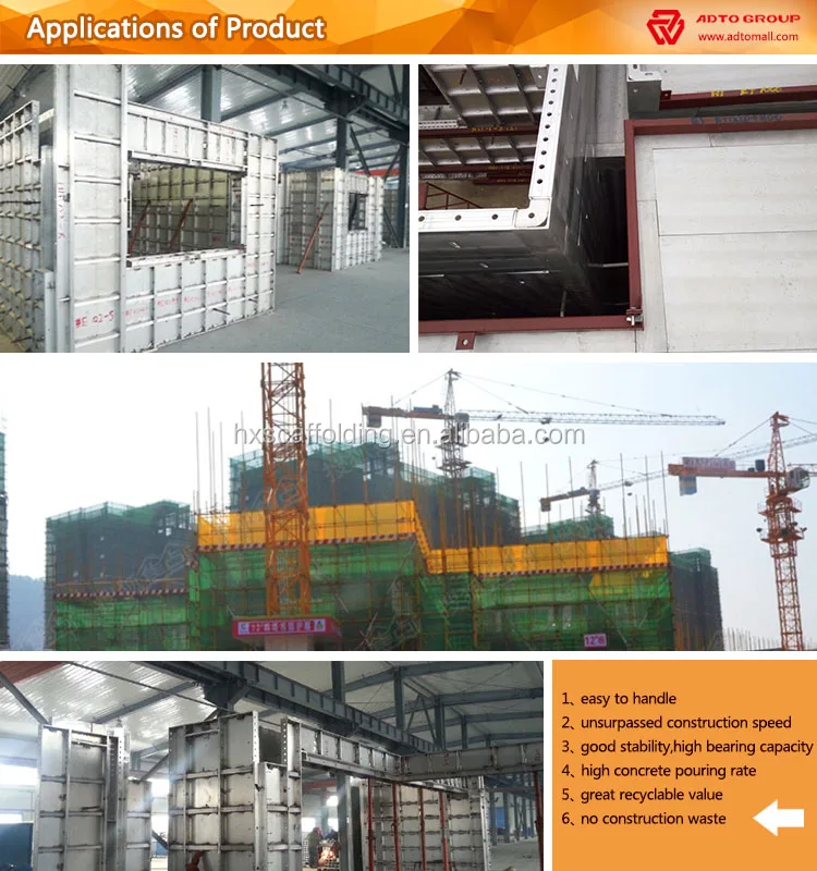 Adto Aluminum Support Prop Formwork For Concrete Column Pillar - Buy ...