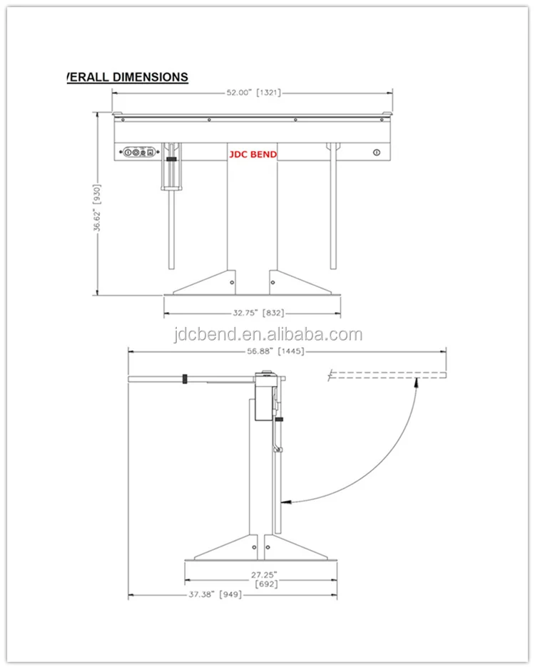 Metal Sheet Bender From Gauge 16 And 8 Feet Wide Bending Machine - Buy ...