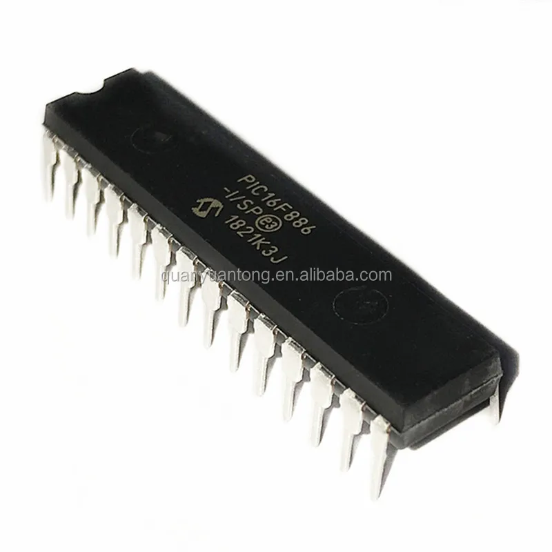 Pic16f886 Microcontroller Ic Pic 16f886 8-bit Chip Ic 16f886 Flash 28-spdip Pic16f886-i/sp - Buy ...
