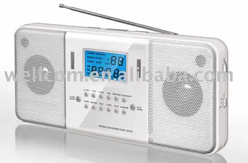 W-cd333n Slim Alarm Clock Cd Radio Player - Buy Clock Cd Radio Player ...