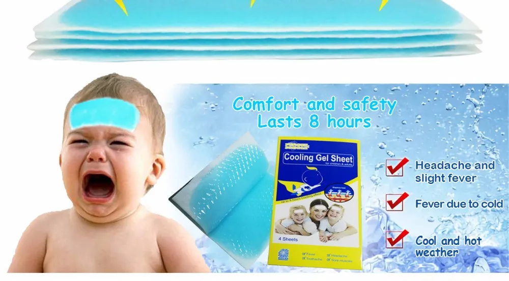 Parches De Refrigeración Para Bebés,Parches De Gel De Enfriamiento Para ...