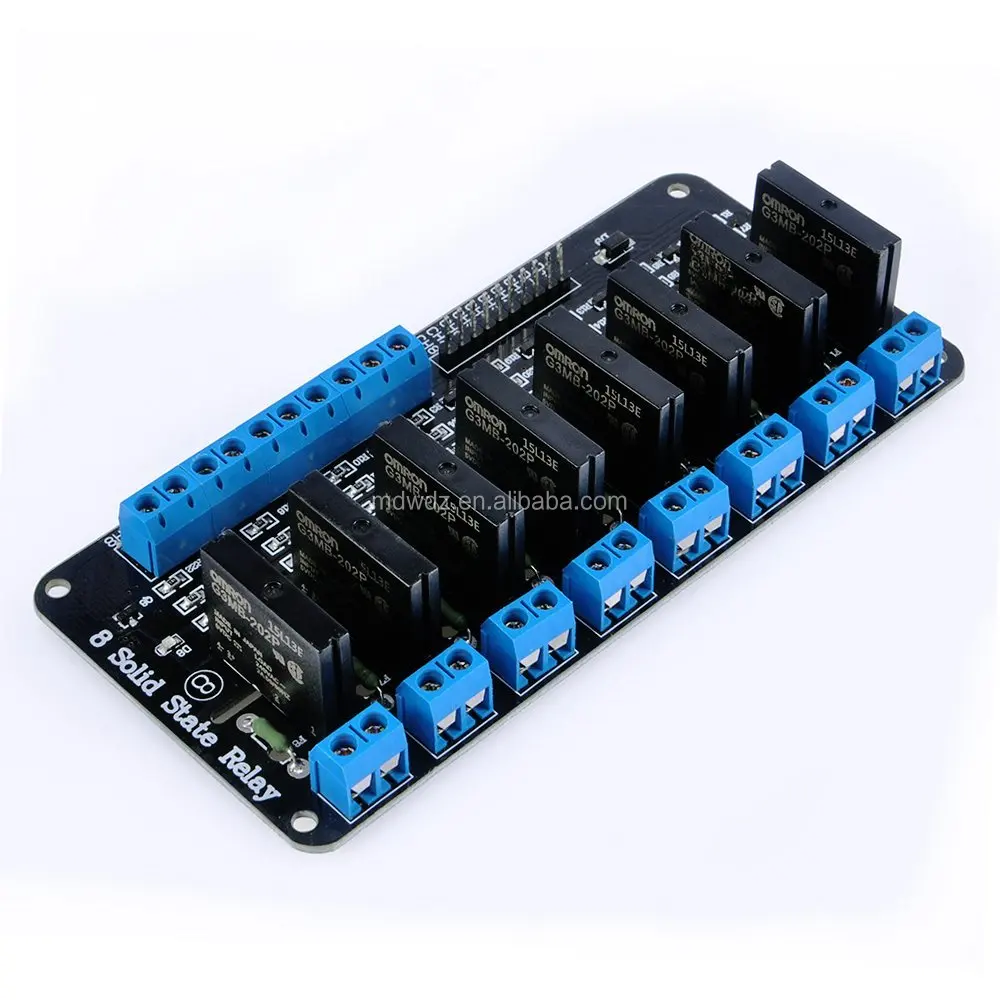 8 Channel 5v Dc Relay Module Solid State High Level Ssr Avr Dsp - Buy 8 ...