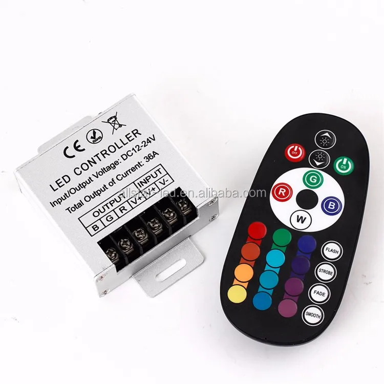 24 Keys Buttons Dc 12-24v 36a Aluminum Wireless Controller Rf Remote ...