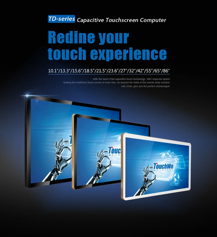 Wall Mounted Vertical Touch Screen 21.5" Android Device Tablet Pc With ...