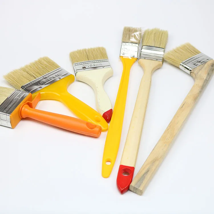 Wooden Handle Short Wood Wide Handle Paint Brush - Buy Wooden Handle ...