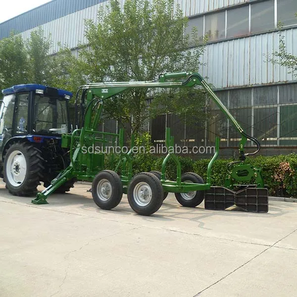 1 Ton Log Trailer Crane,Hydraulic Crane / Log Grapple / Small Wood ...