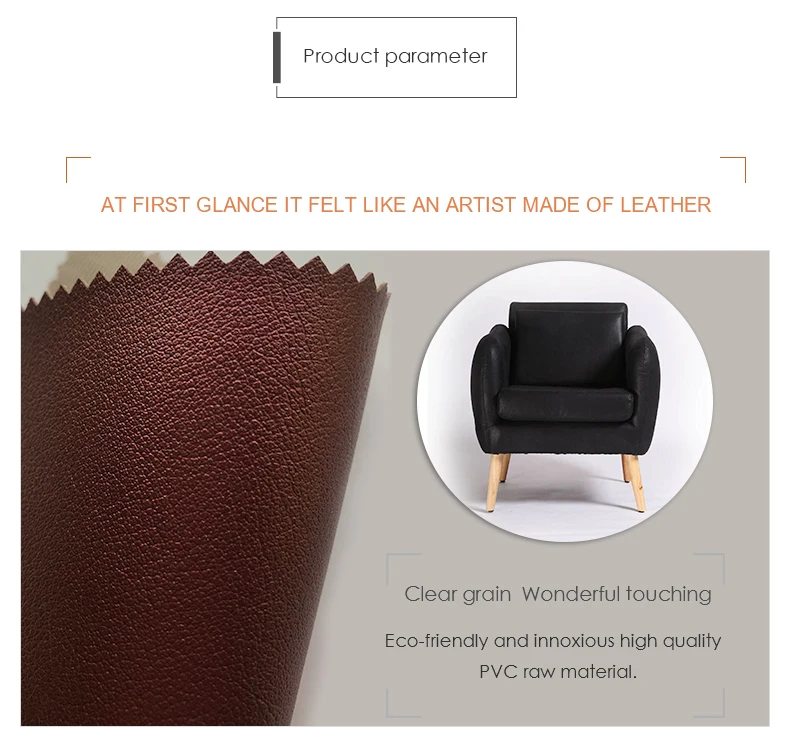 Decorative Pvc Rexine Pressed Abrasion Resistance Modern Sofa Chair ...