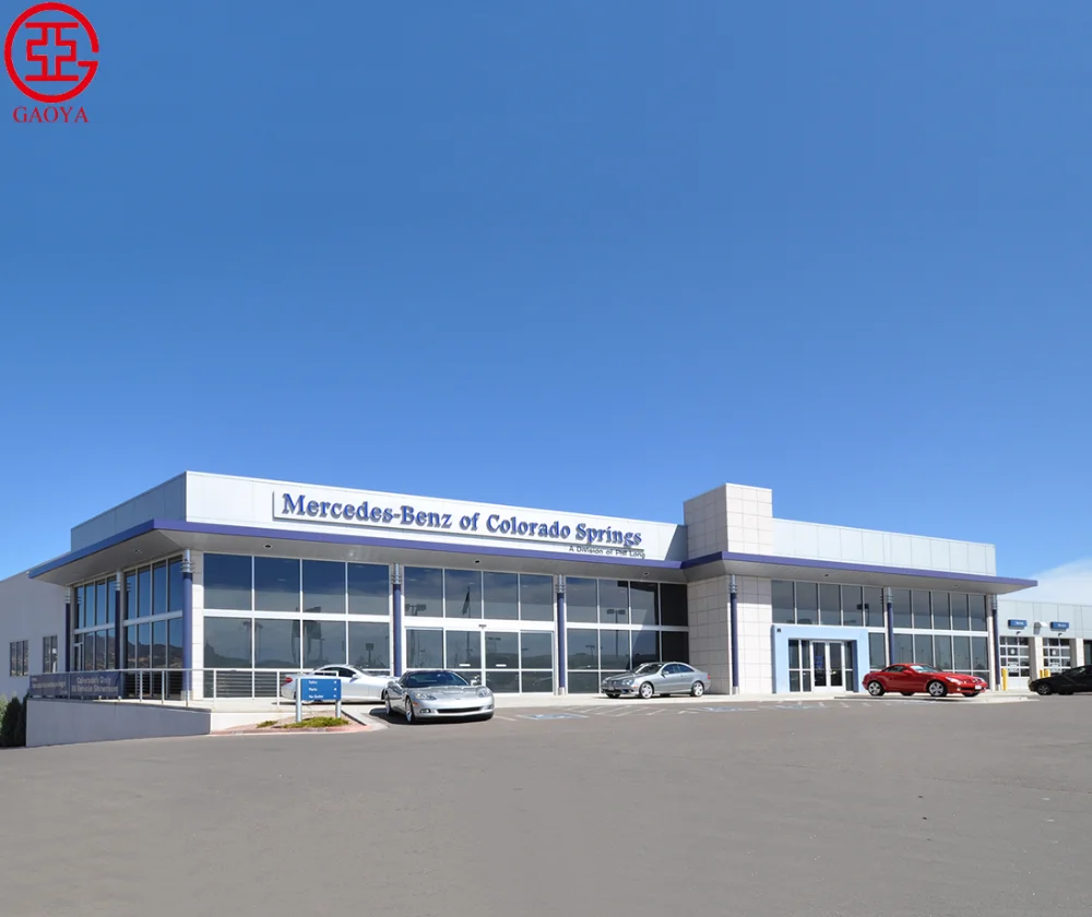 Hot Prefabricated Light Customized 4s Car Showroom Steel Structure ...