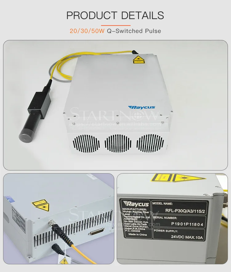 Raycus 20w 30w 50w Q-switched Pulse 1064nm Fiber Laser Source For Yag ...