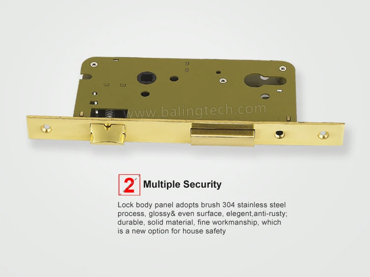 European Brass 60mm Backset Mechanical Security Mortise Cylinder Lock ...