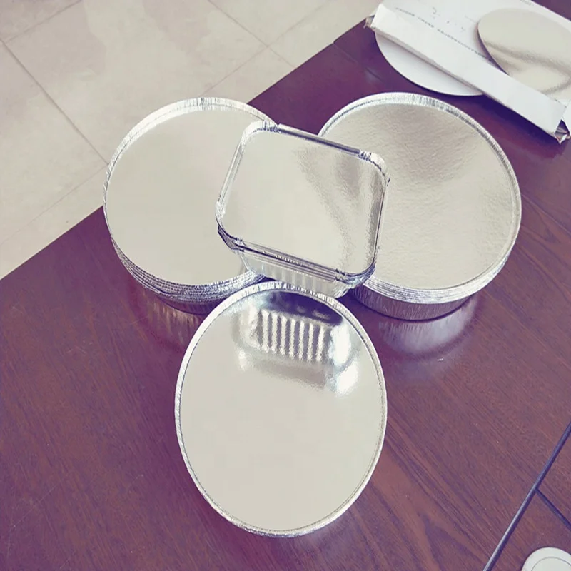 8 Inch Round Foil Laminated Board Lids For Take Out Pan Aluminum Foil ...