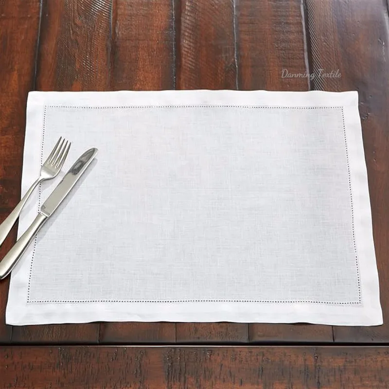 New Blank Hemstitched Classic Flax Wedding Linen Cocktail Hand ...