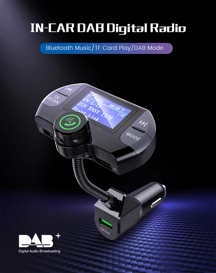 G21 In Car Dab Dab+ Digital Radio Adapter With Bluetooth Fm Transmitter ...