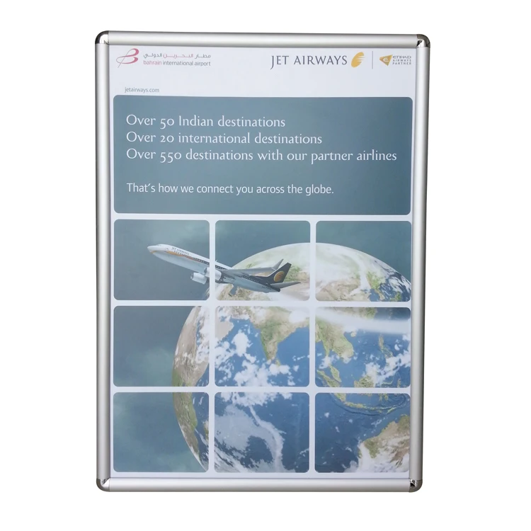 Wall Mounted A4 A3 A2 A1 Aluminum Snap Frames Notice Board - Buy Notice ...