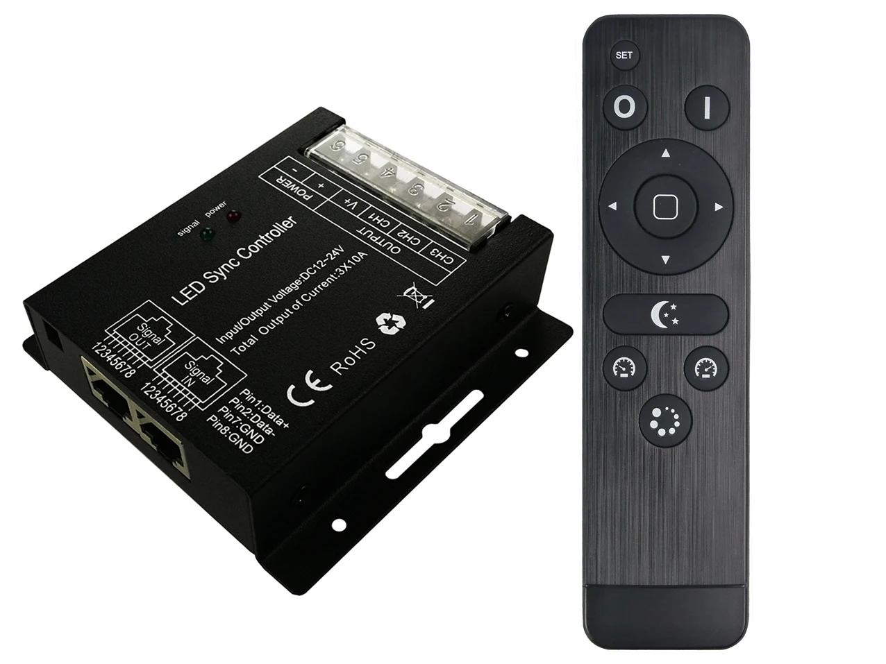 HOION DC12-24V RGB LED Controller with Wireless Remote